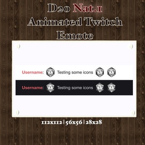 D20 Nat. 1 Animated Twitch Emote - Etsy