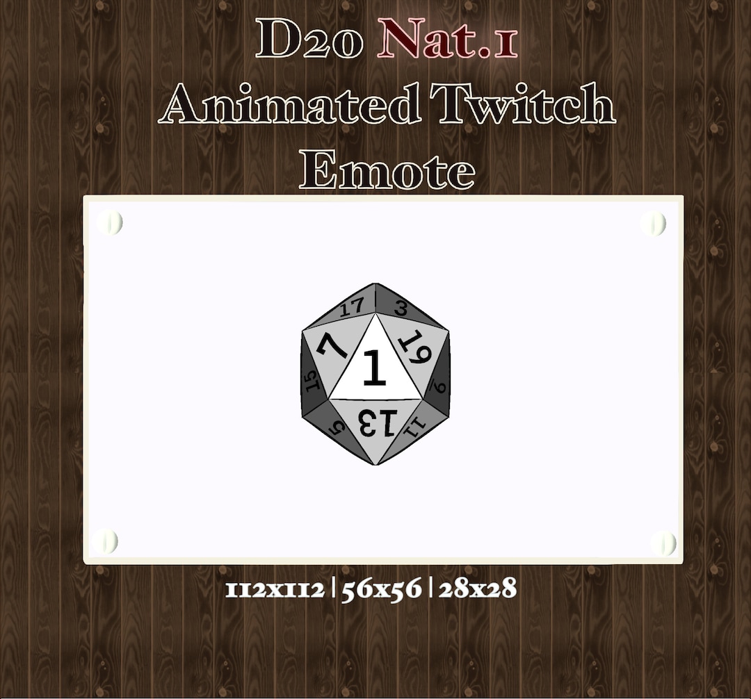 D20 Nat. 1 Animated Twitch Emote - Etsy