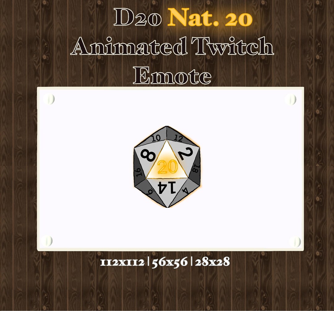 D20 Nat. 20 Animated Twitch Emote - Etsy
