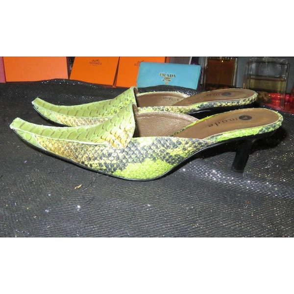 Snakeskin Mules - Etsy