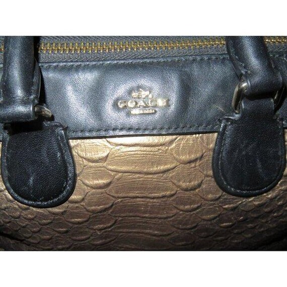 Coach Mini Rowan Baby Bennett Metallic Gold Python Le… - Gem