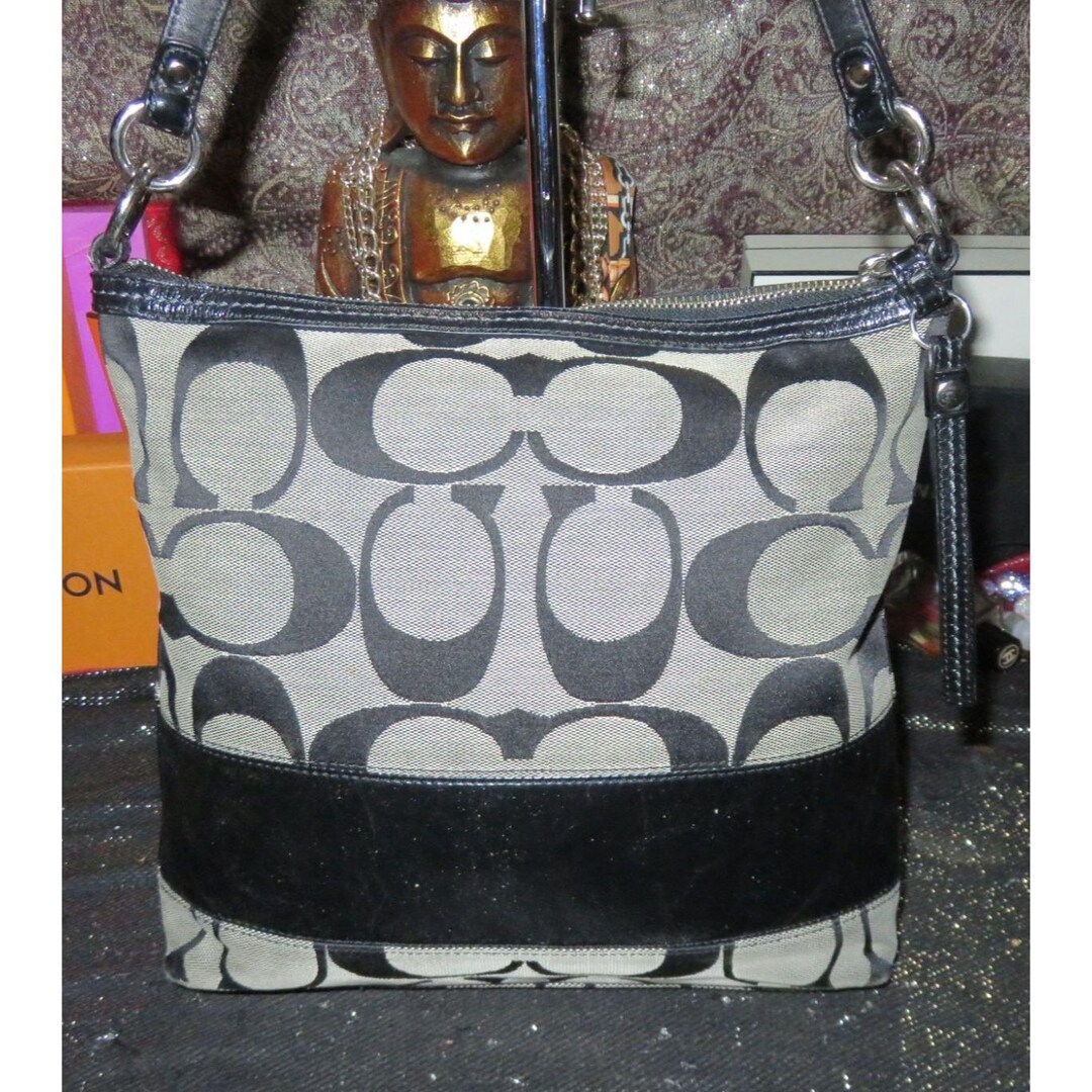 Coach Cursive Creed Limited Edition Signature Stripe Canvas & Leather ...