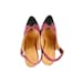 Mabel Julianelli Plum and Black Mixed Italian Leather & Suede Slingback ...
