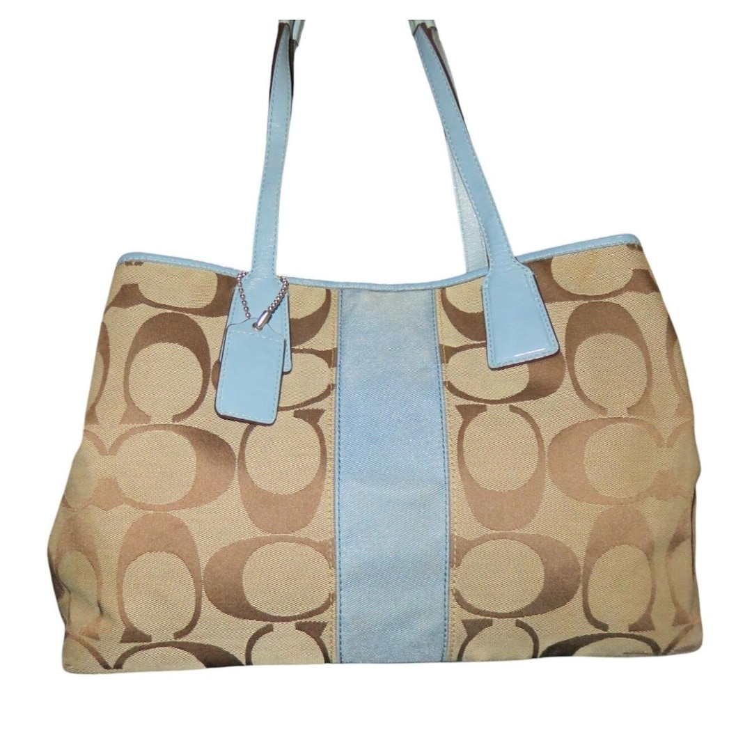 Coach Cursive Creed Limited Edition Khaki & Blue Jacquard Frame ...