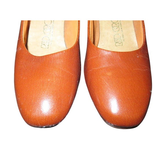 Red Cross Shoes Vintage Leather Pumps size 7.5 in Bur… - Gem