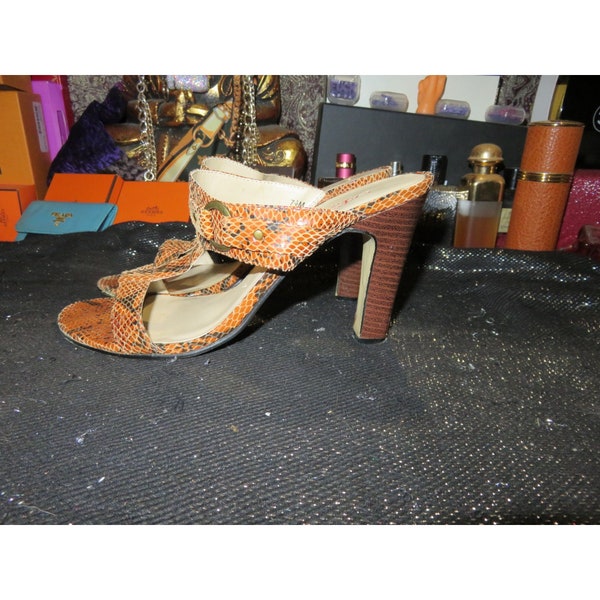 Snakeskin Mules - Etsy