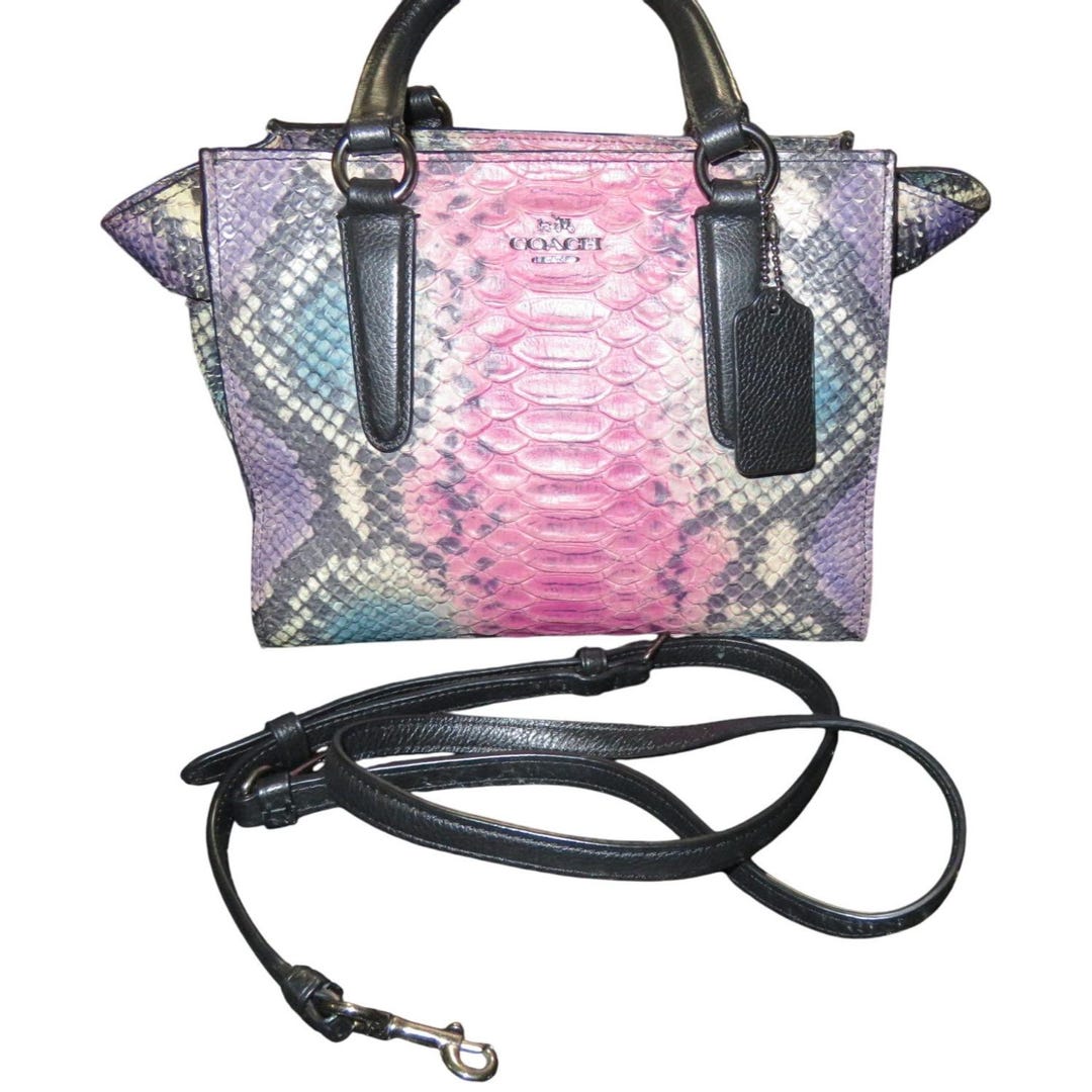 Coach Limited Edition Exotic Python Embossed Leather Mini Crosby ...