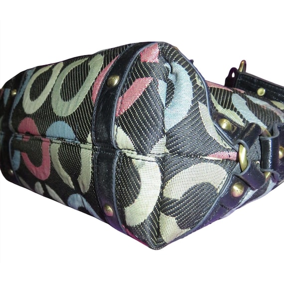 Coach Vintage Carly Multicolor Signature Monogram Can… - Gem