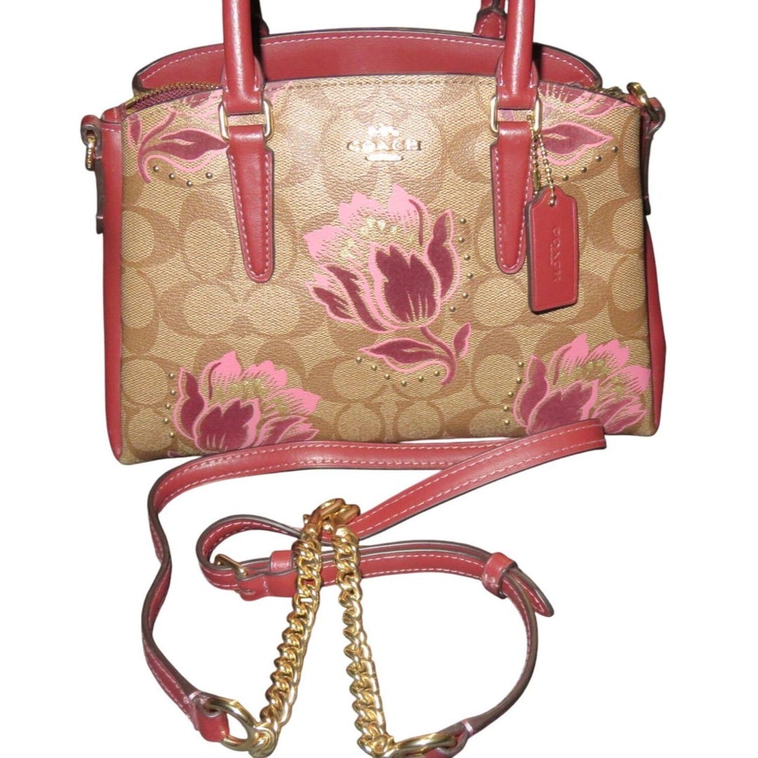 Coach Sage Mini Carryall in Signature Coated Canvas Desert Tulip Print ...