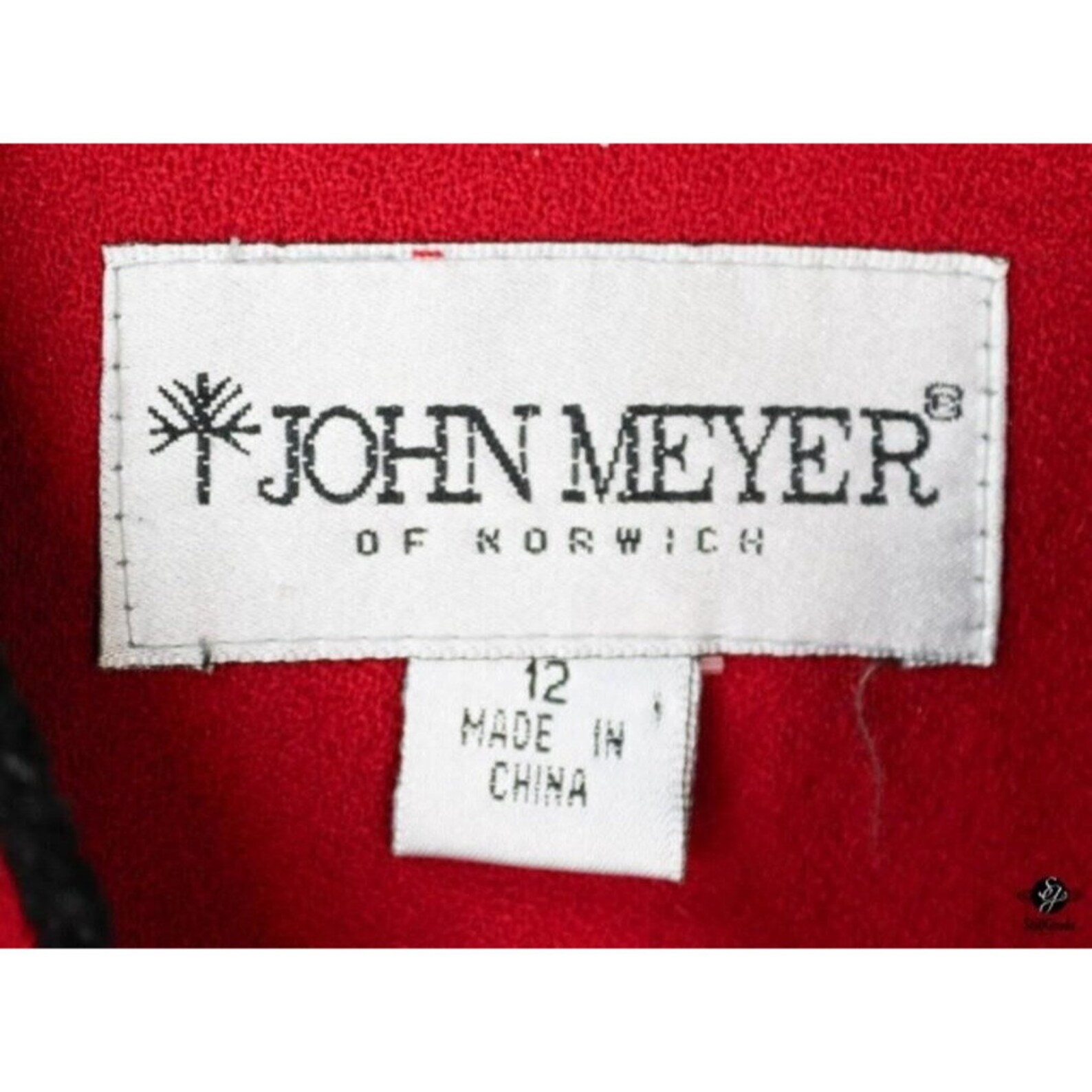 John Meyer Red Double Breasted Beaded Appliques Skirt and Jacket Suit ...