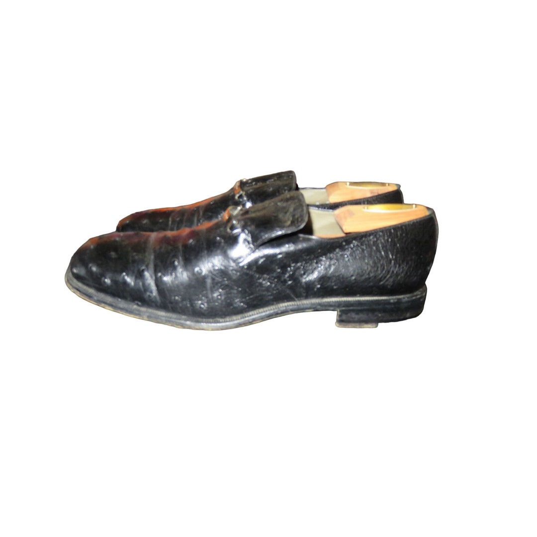 MORESCHI of Italy Genuine Ostrich Italian Leather Oxford Loafers Dress ...