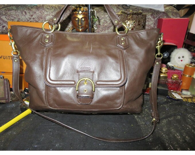 COACH ~ 'saddlery' Bag Style #9535 - Brass - Black NYC ~ Very Good ...