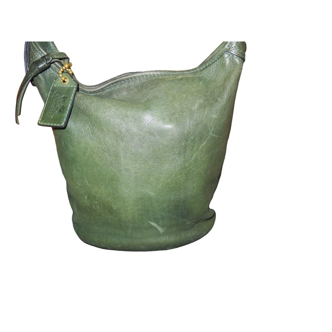 Coach Vintage Bleecker Tatters Leather Bucket Bag 11422 Hunter Green ...