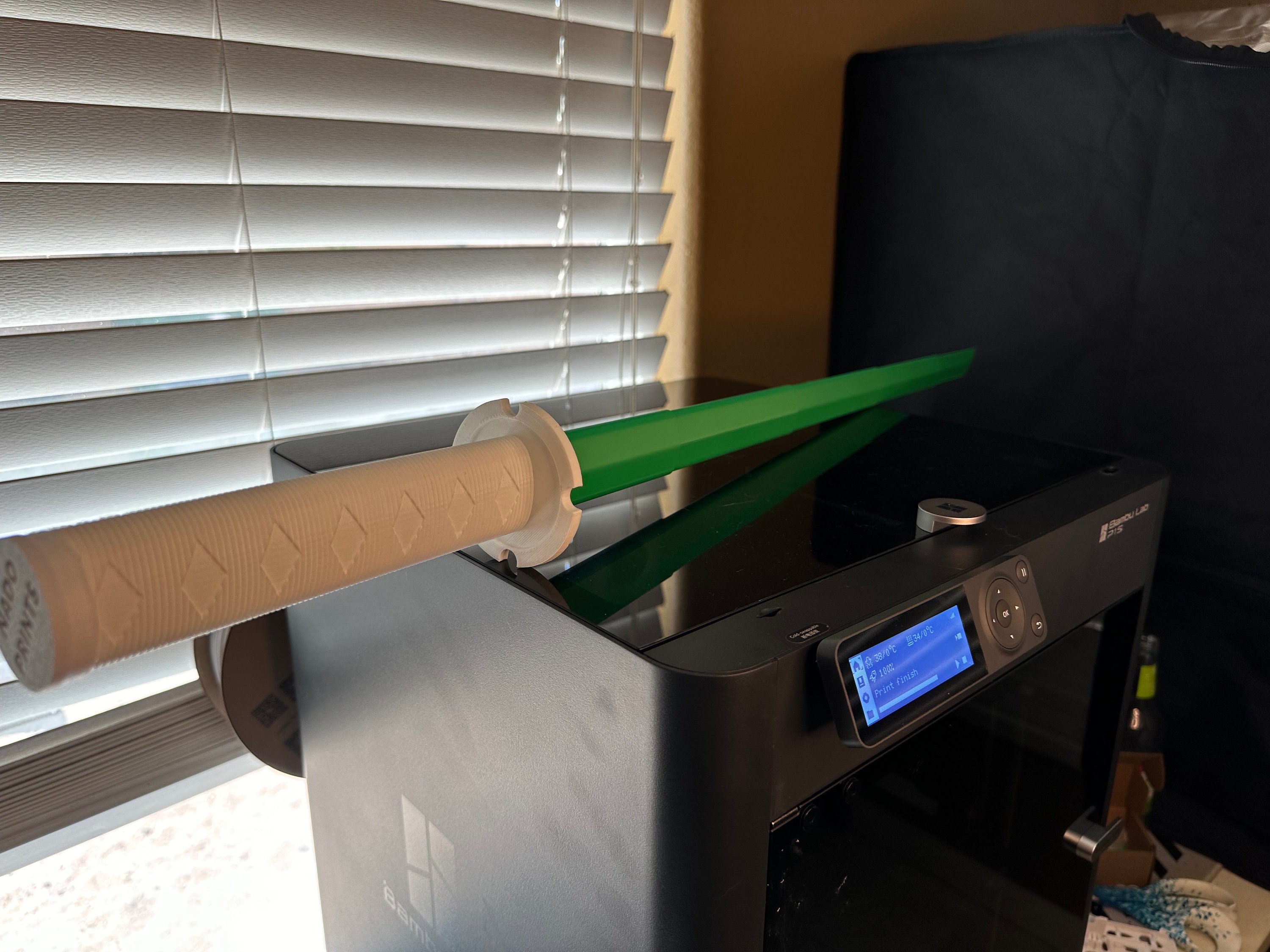 Collapsable Katana With Cover. No Glue Required. STL File for 3D ...
