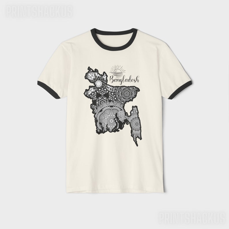 Bangladesh Map T-shirt, Bangla Premium Tshirt, Bangladesh Mandala ...