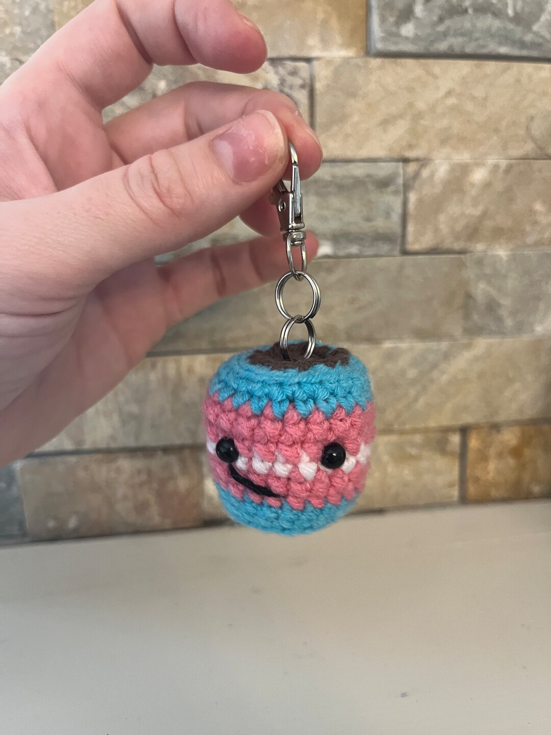 Trans Pride Flag Coffee Cup Crochet Amigurumi Keychain - Etsy