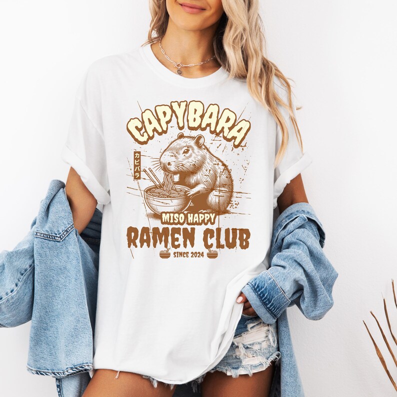 Capybara Shirt Capybara Possum Shirt Capybara Plush Rat Shirt Ramen ...