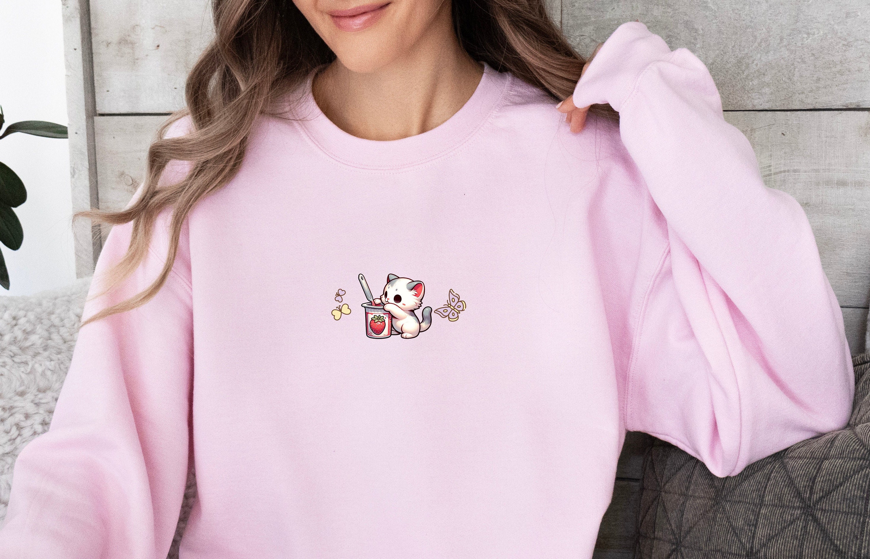 Kawaii Sweater Hoodie Kawaii Clothes Kawaii Hoodie Strawberry Sweater ...