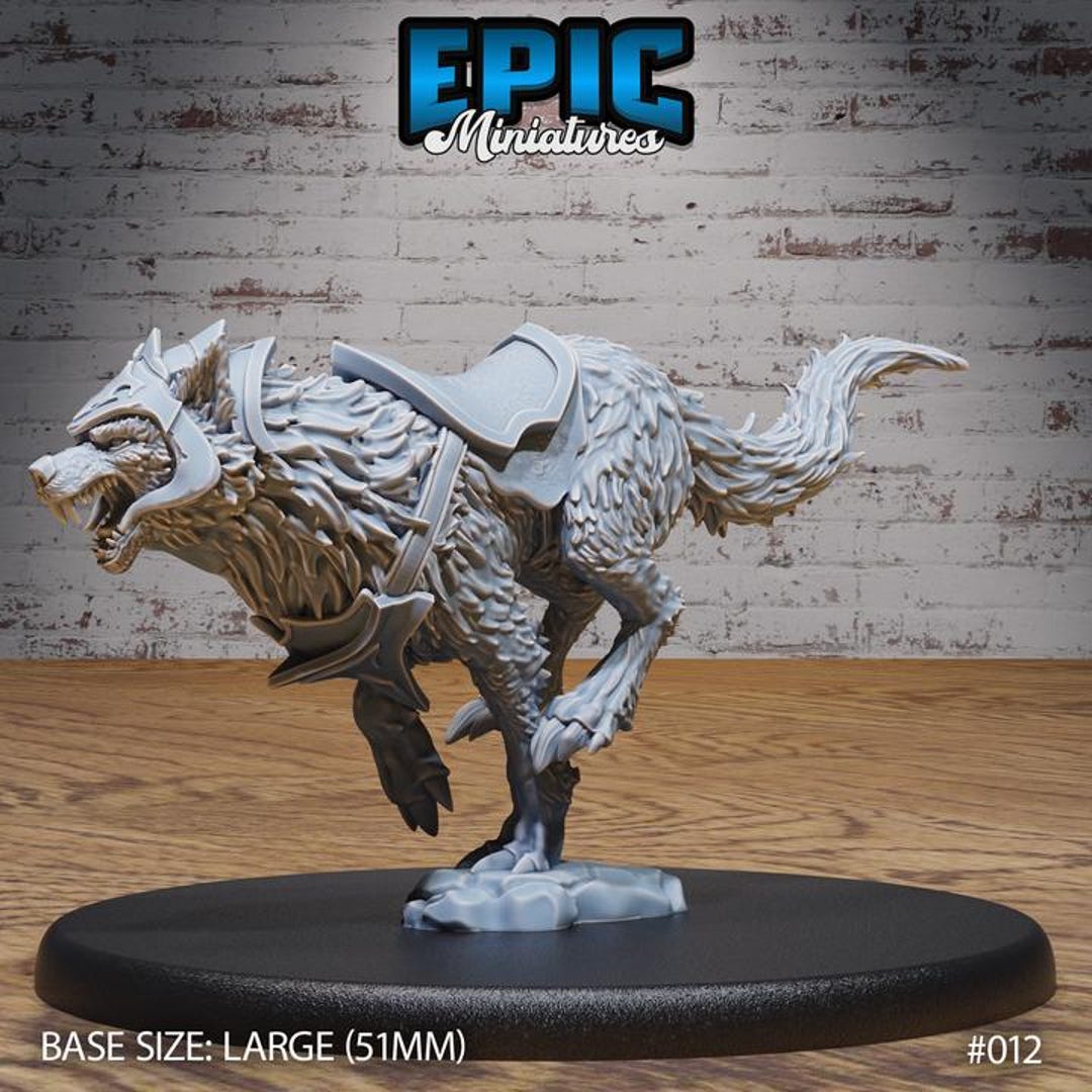 Orc Army Wolf Mount Running 3D Print - Etsy