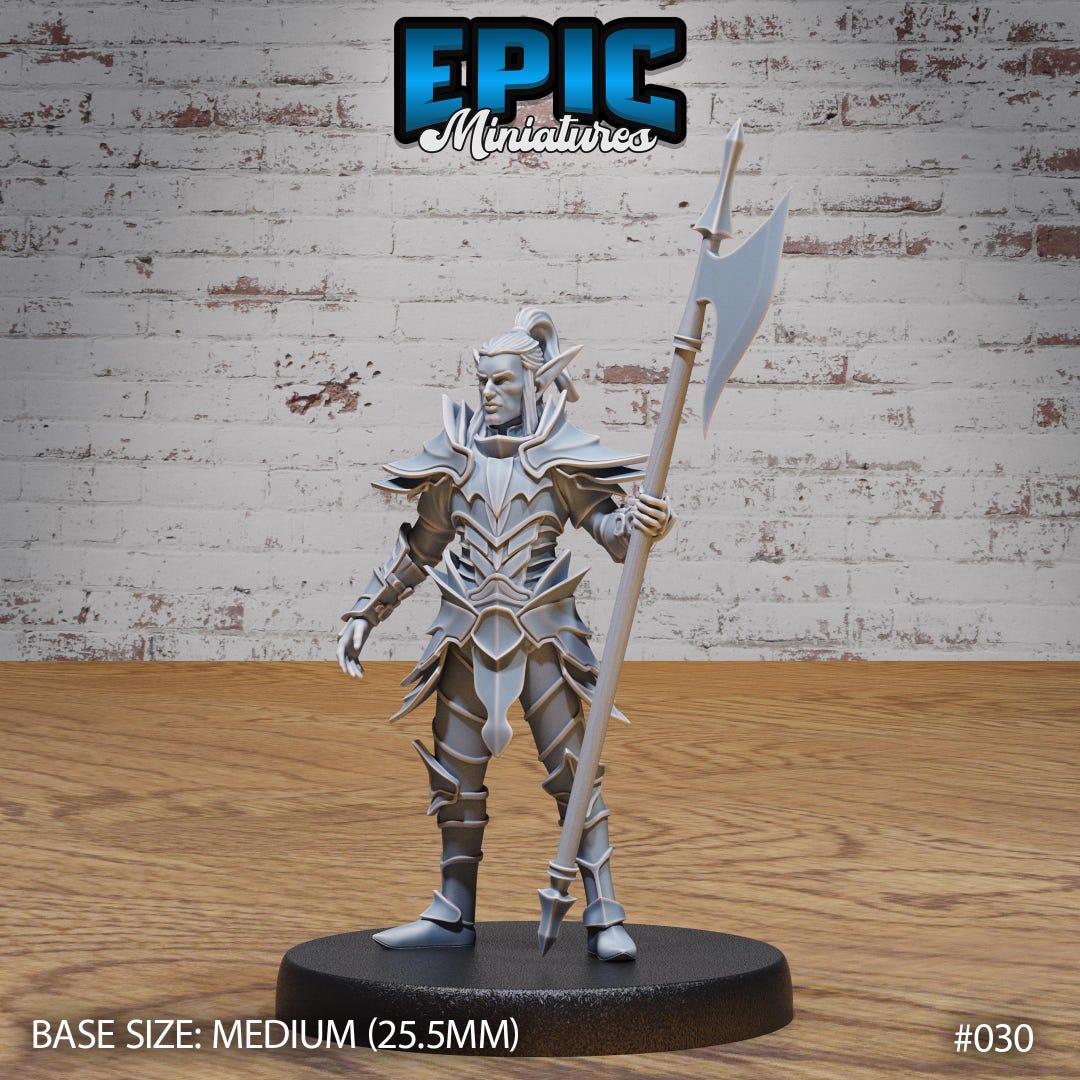 Dark Elf Army Halberd 3d Print - Etsy