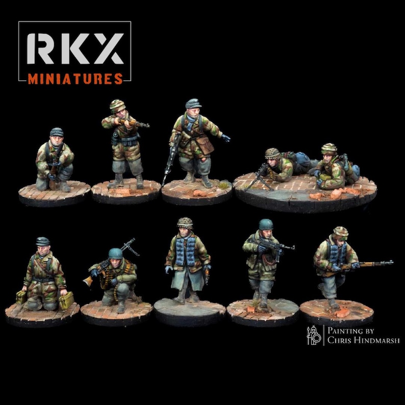 German Fallschirmjager Rifle Platoon With Transports - Etsy
