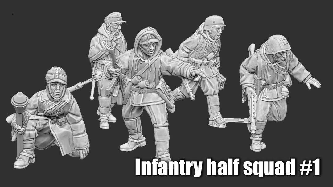 German Late War Cavalry Dismounted Half Squad - Etsy