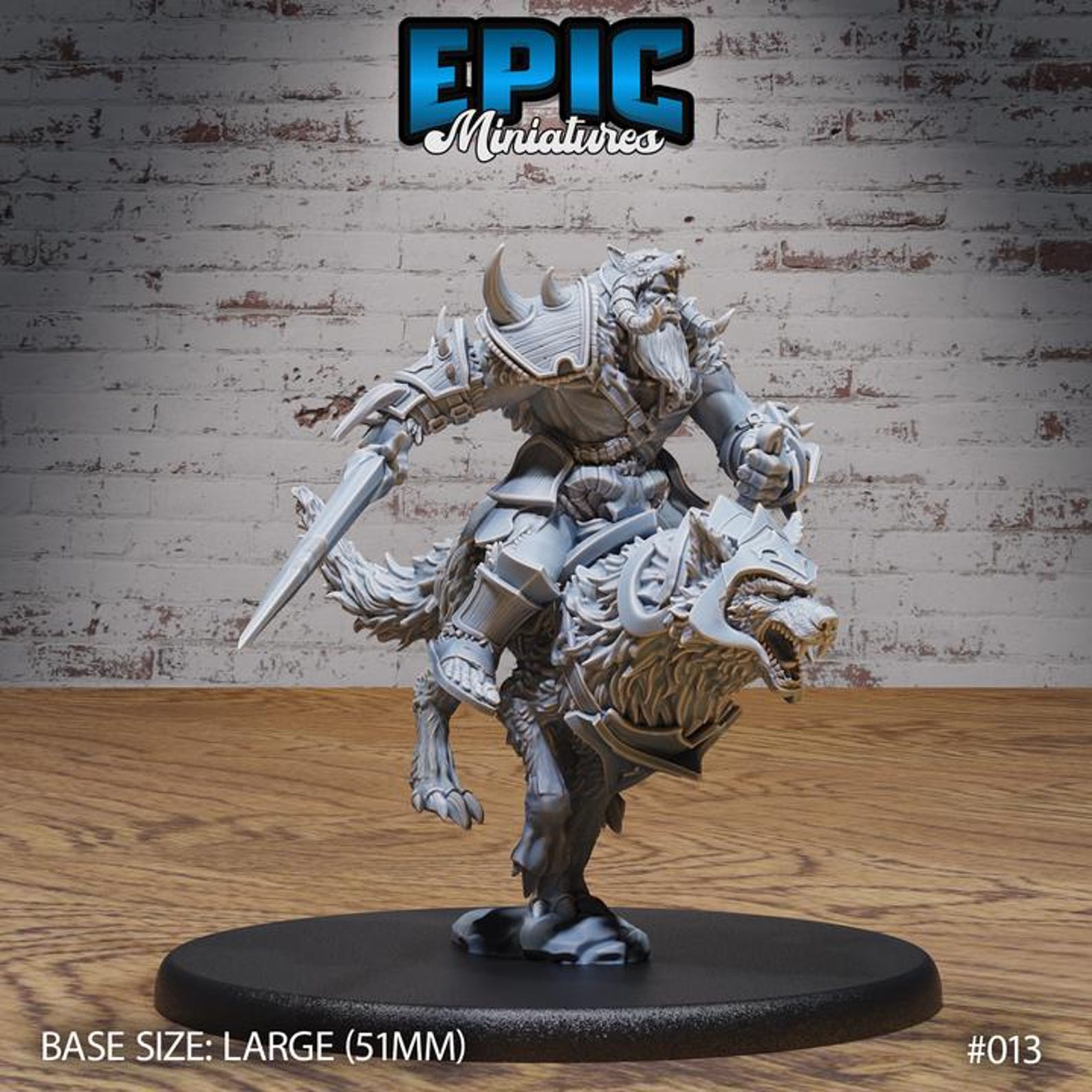 Orc Army Wolf Rider With Sword 3D Print - Etsy
