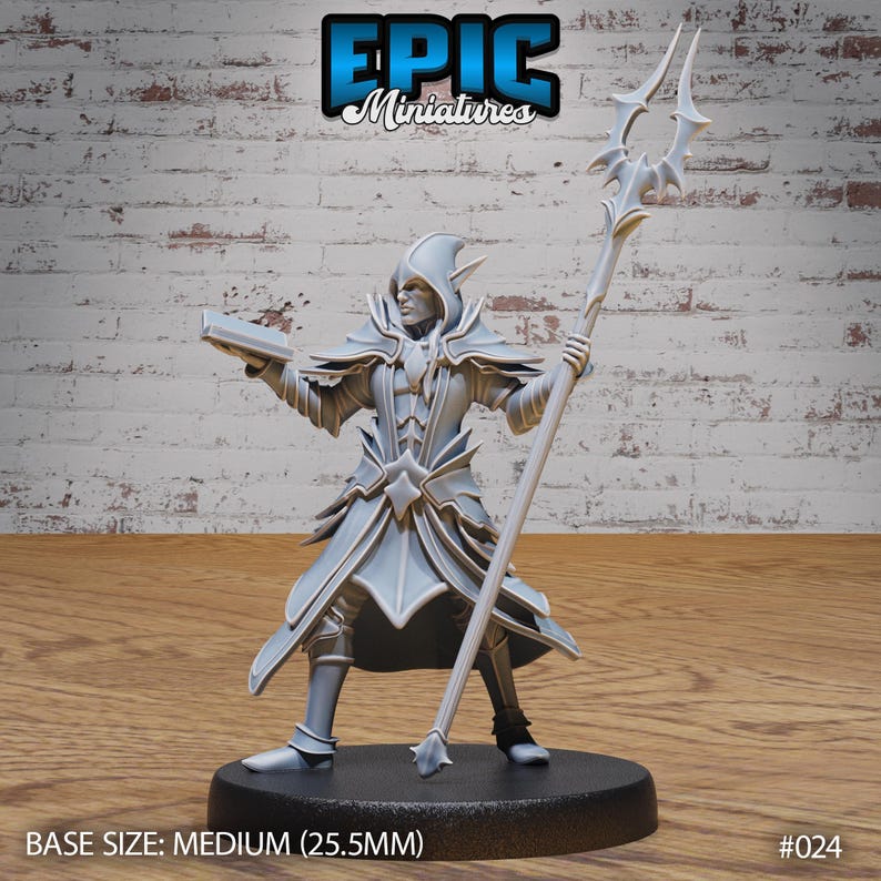 Dark Elf Army Wizard 3d Print - Etsy