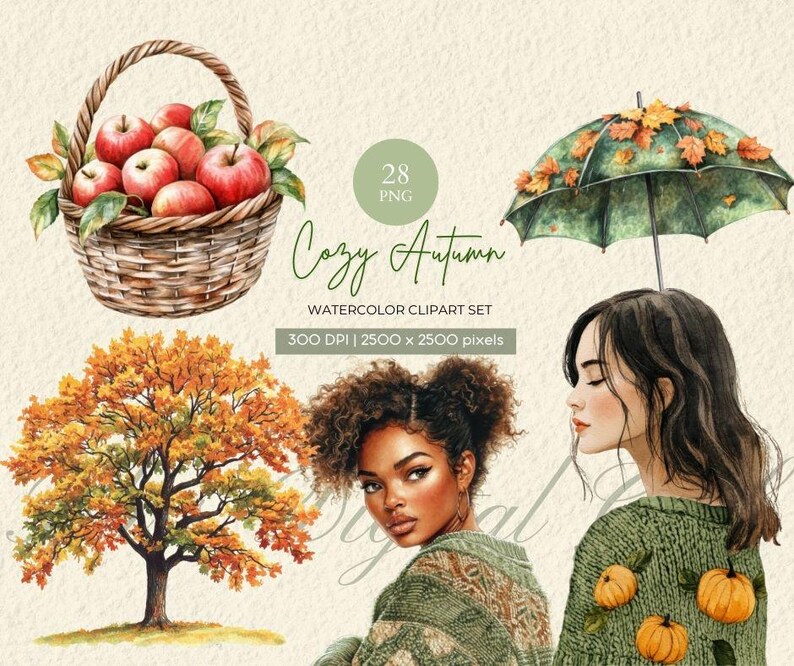 Watercolor Cozy Autumn, Cottagecore Clipart Png, Cottage Living, Cozy ...