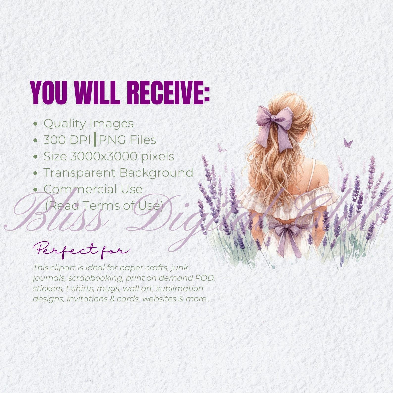 Watercolor Spring Lavender, Cottagecore Clipart PNG, Cottage Living ...