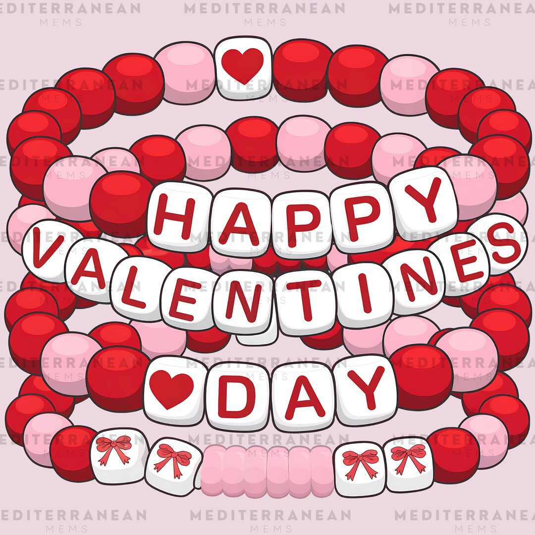 Happy Valentines Day Friendship Bracelet PNG, Swiftie Valentine's Day ...