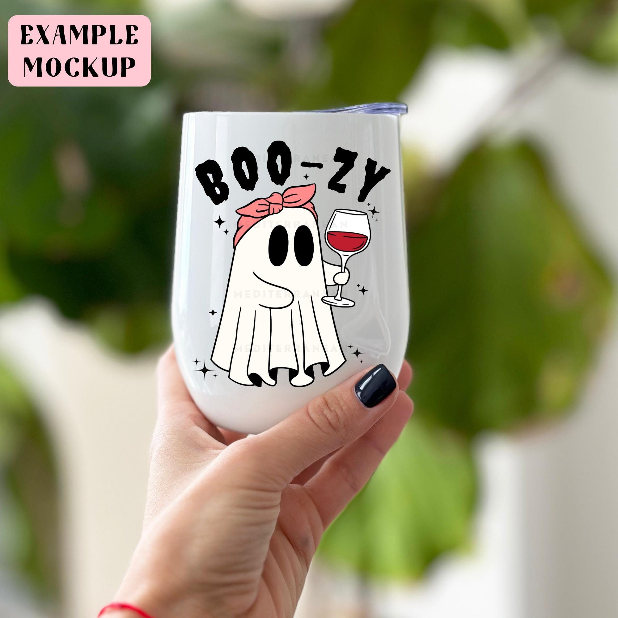 Boozy Ghost Wine Halloween PNG, Halloween Ghost Digital Art, Funny ...