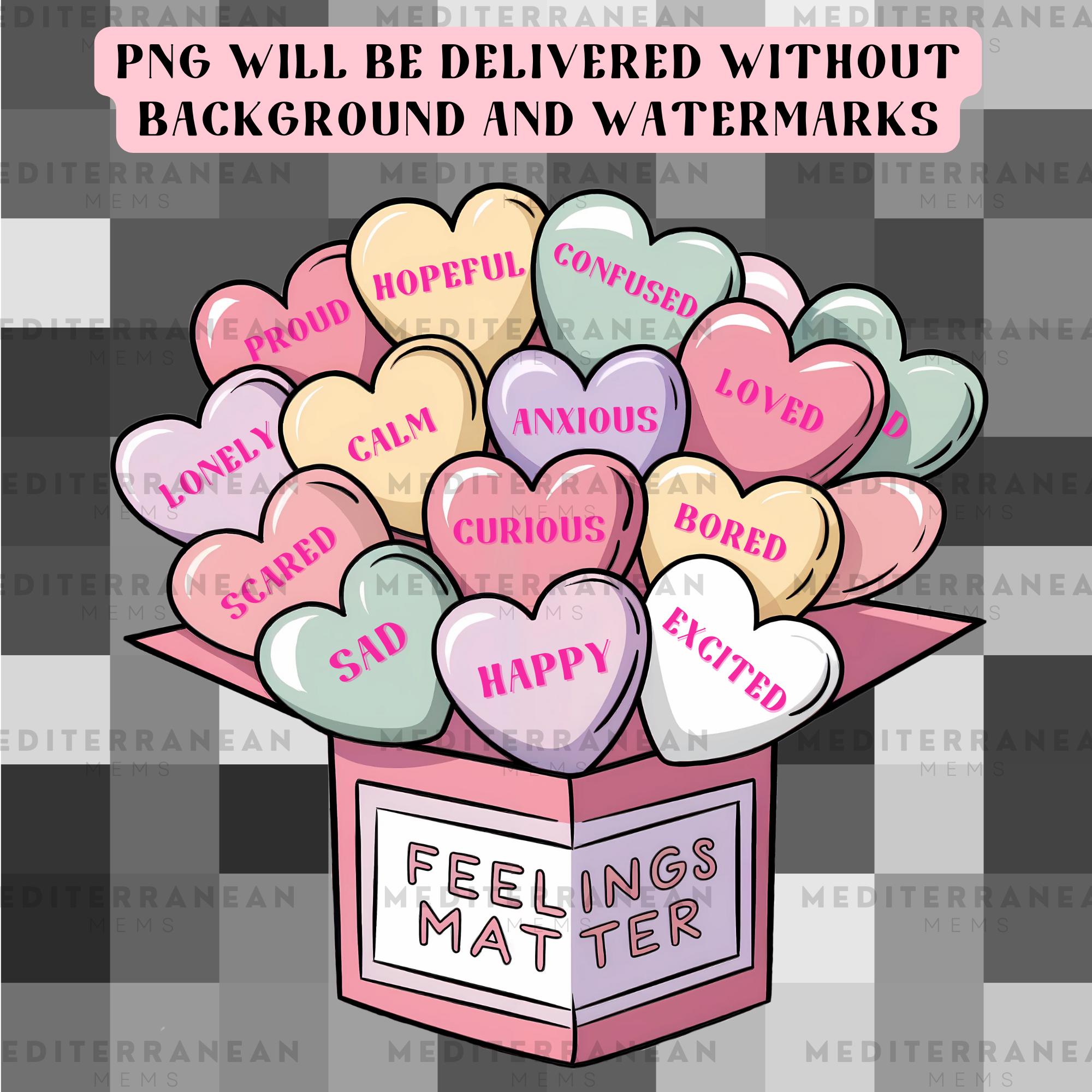 Feelings Matter Sweetheart Candies Png, Behavioral Therapy Printable ...