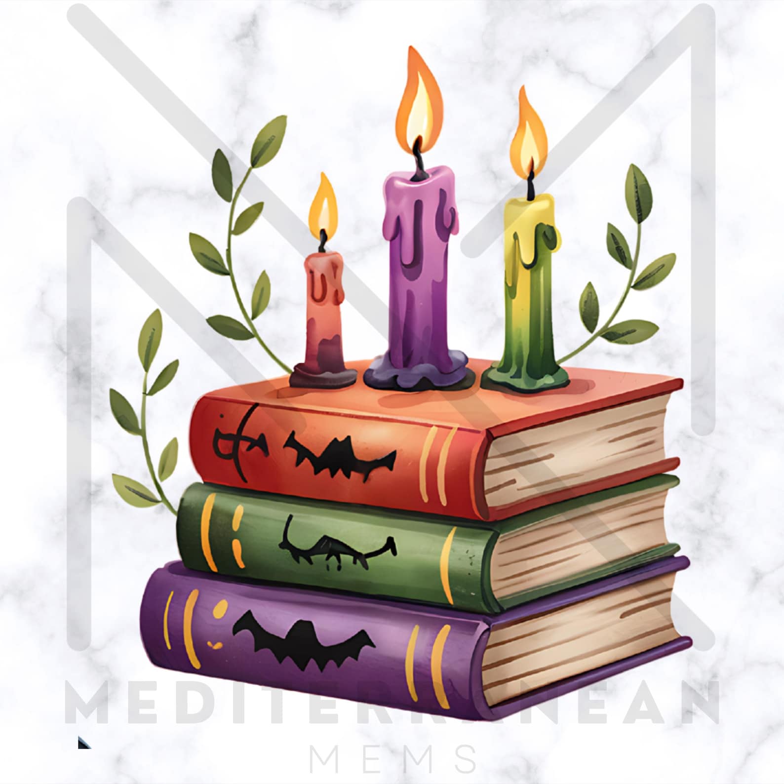 8 Bookish Halloween Clipart, Cutesy Halloween Design, Reading Book ...