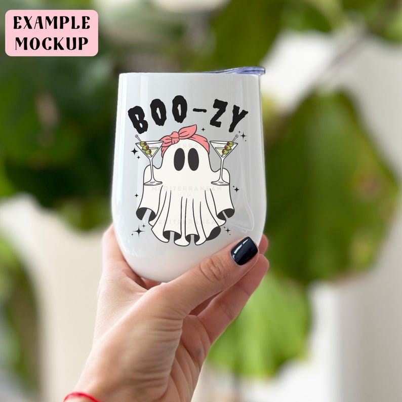 Boozy Ghost Martinis Halloween PNG, Halloween Ghost Digital Art, Funny ...