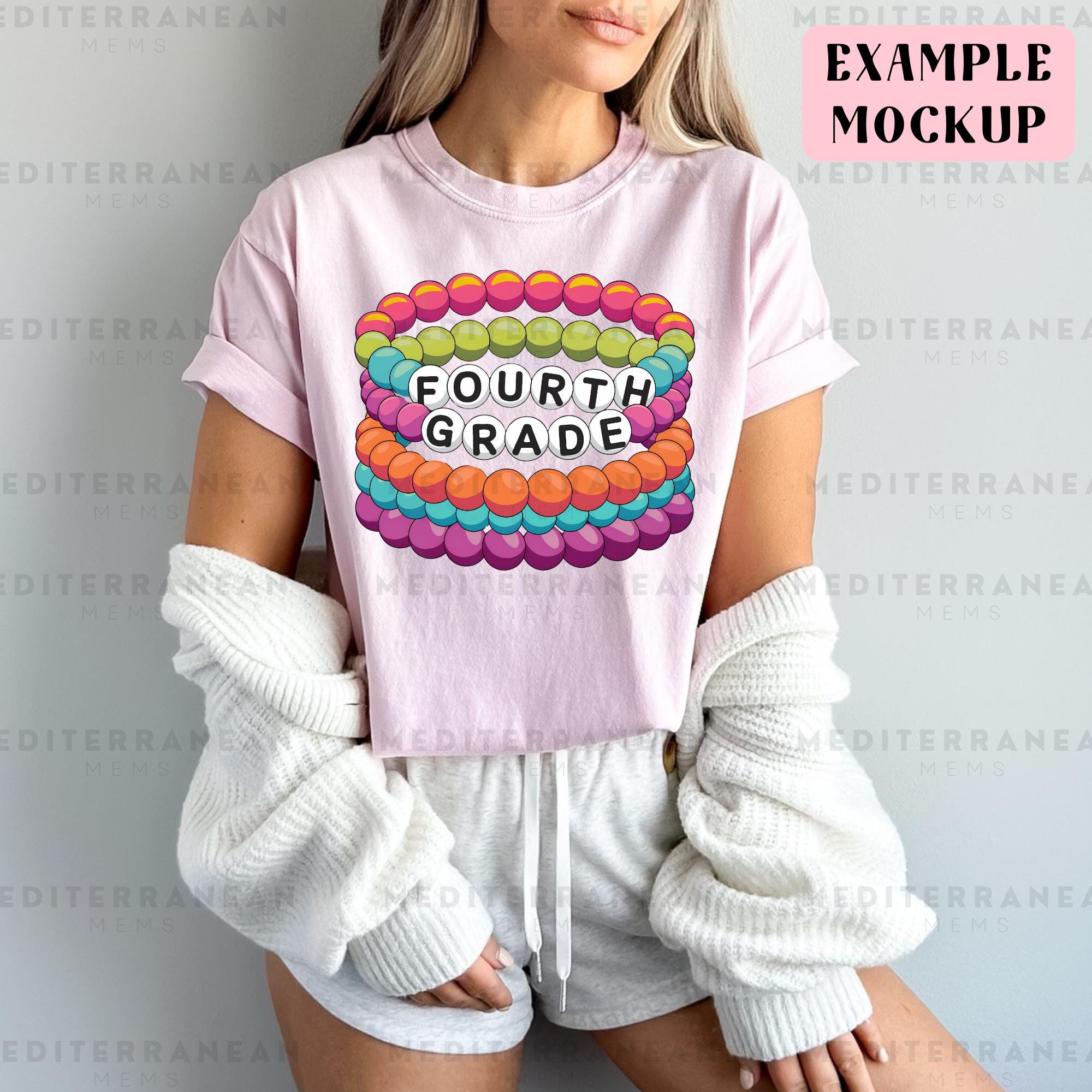 Fourth Grade Friendship Bracelet PNG, Colorful Swiftie Teacher Design ...