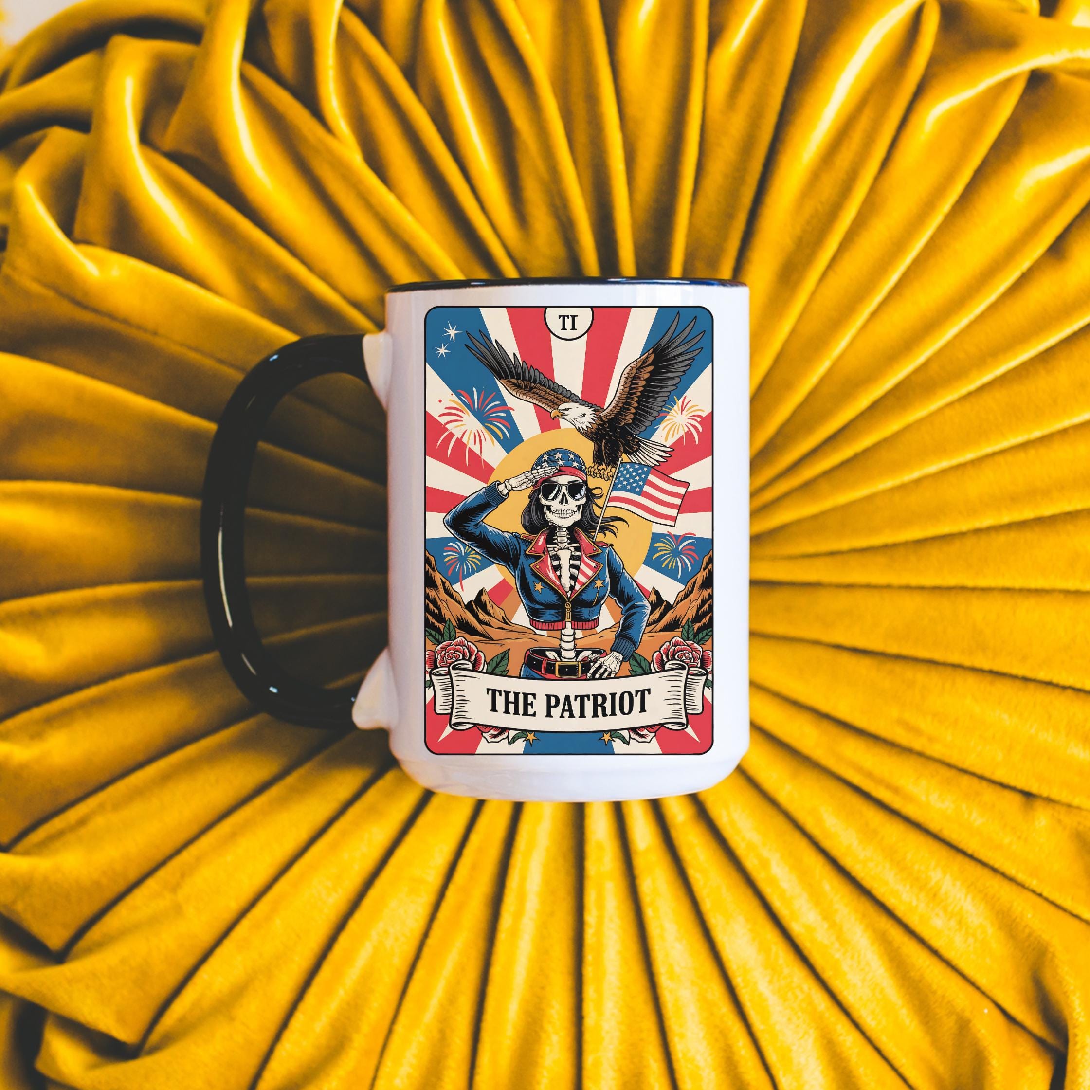 The Patriot Woman Tarot Card PNG, Skeleton Funny 4th of July ...