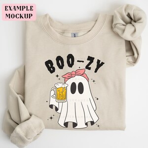 Boozy Ghost Beer Halloween PNG, Halloween Ghost Digital Art, Funny ...