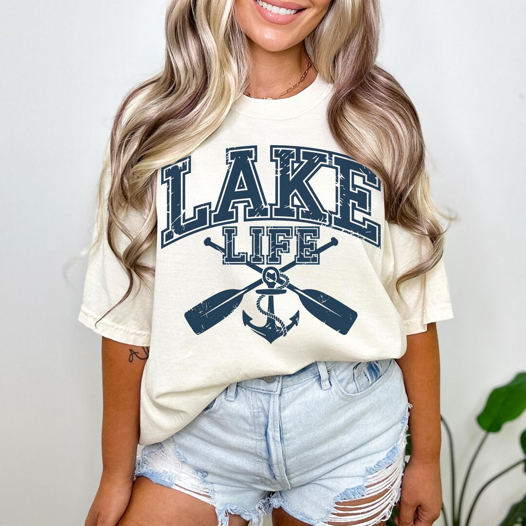 Distressed Lake Life Png, Lake Junkie Png Sublimation T-shirt Print ...