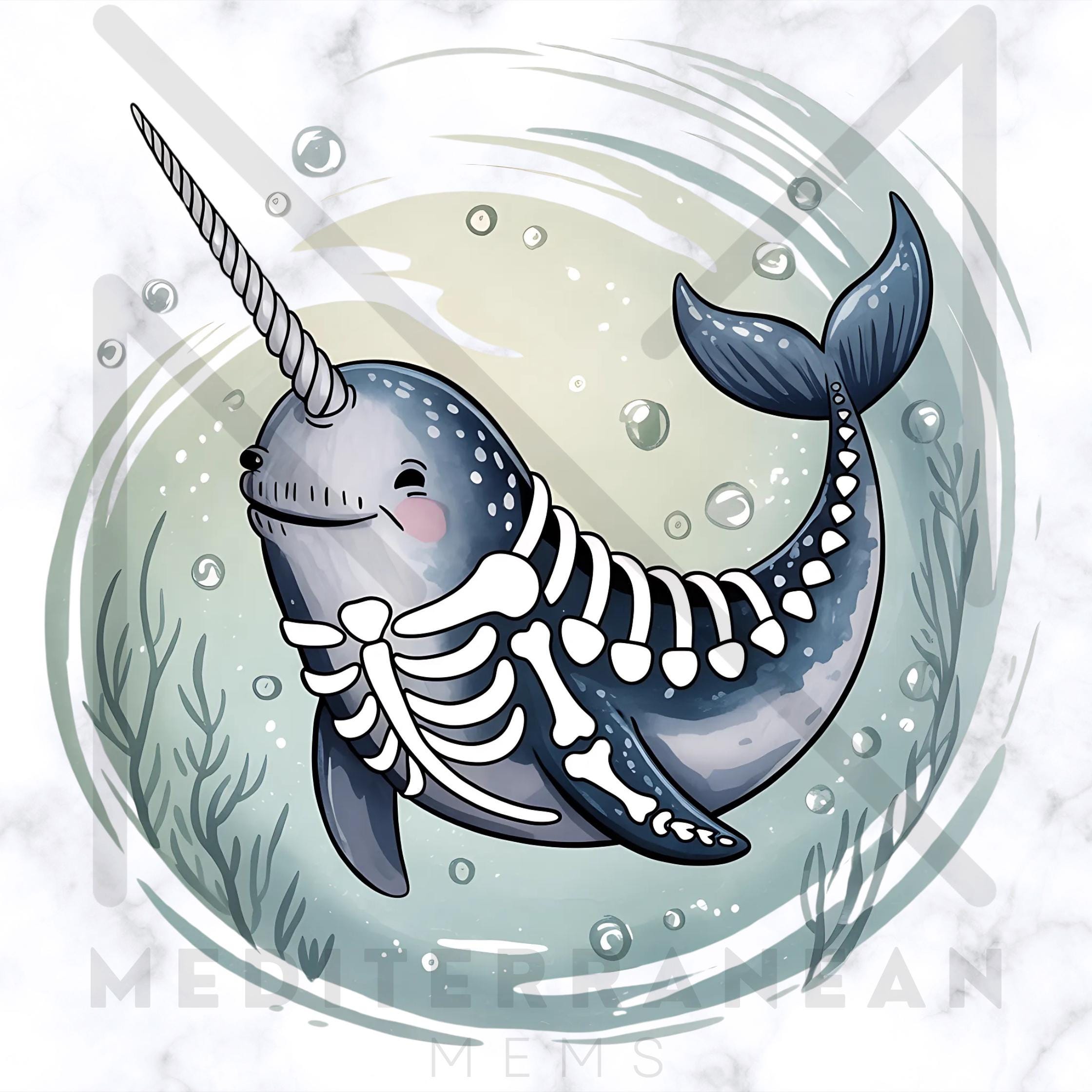 9 Halloween Sea Creature Clipart, Watercolor Halloween Marine Animals ...
