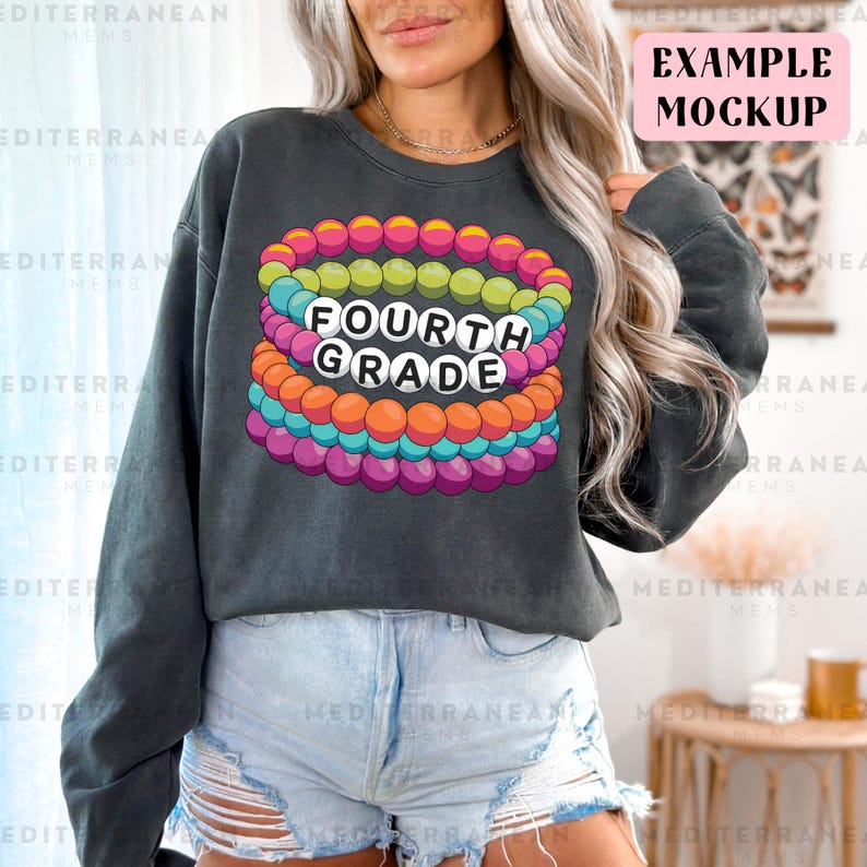 Fourth Grade Friendship Bracelet PNG, Colorful Swiftie Teacher Design ...