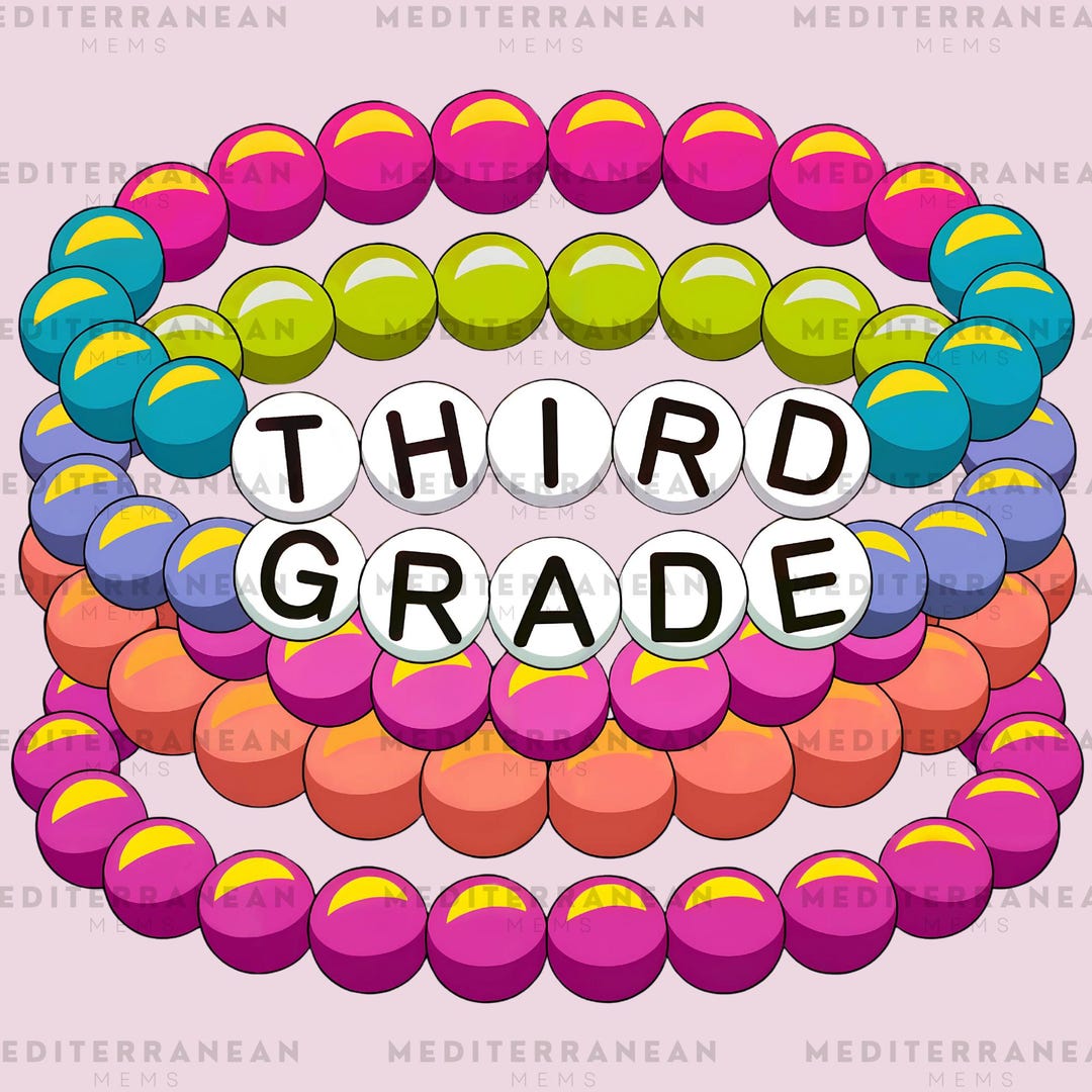 Third Grade Friendship Bracelet PNG, Colorful Swiftie Teacher Design ...