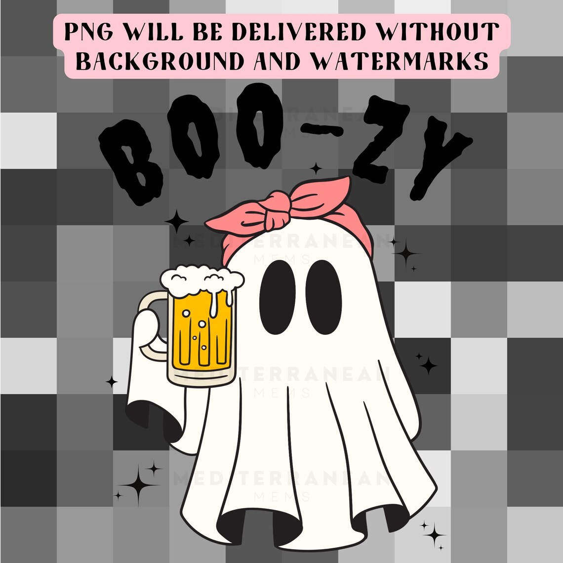 Boozy Ghost Beer Halloween PNG, Halloween Ghost Digital Art, Funny ...