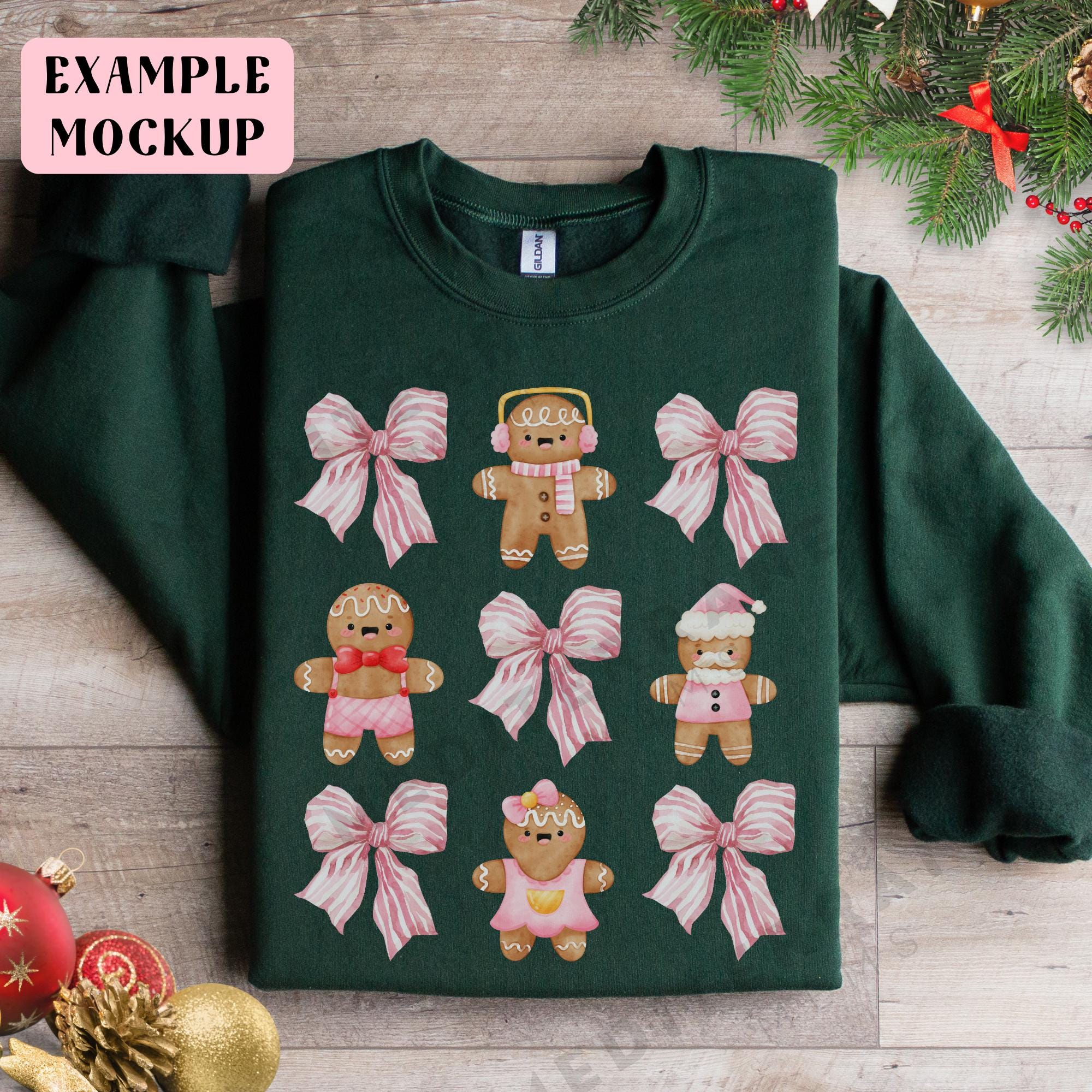 Coquette Christmas Collage PNG, Pink Christmas Bows, Watercolor ...