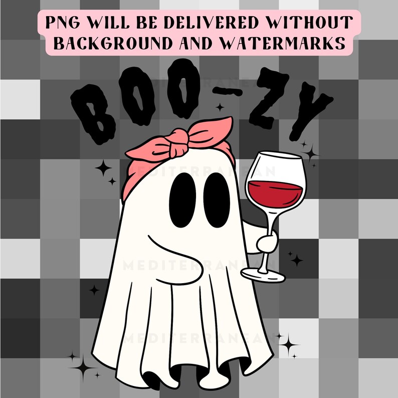 Boozy Ghost Wine Halloween PNG, Halloween Ghost Digital Art, Funny ...