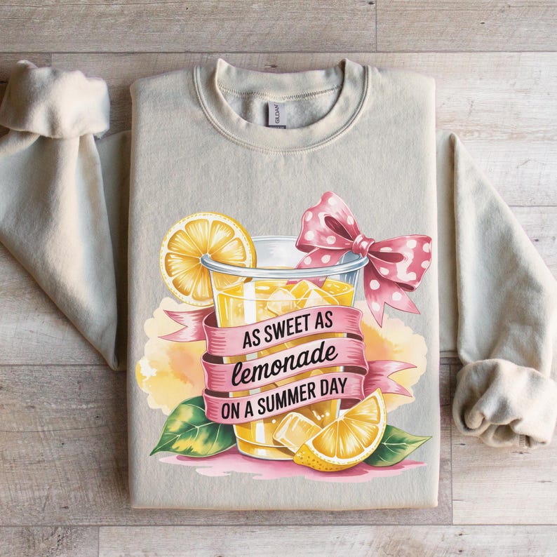 Sweet as Lemonade on A Summer Day Png, Watercolor Summer Png ...