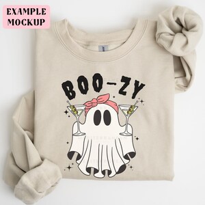 Boozy Ghost Martinis Halloween PNG, Halloween Ghost Digital Art, Funny ...