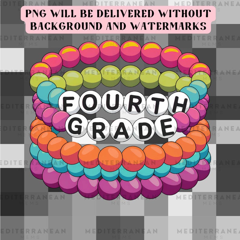 Fourth Grade Friendship Bracelet PNG, Colorful Swiftie Teacher Design ...