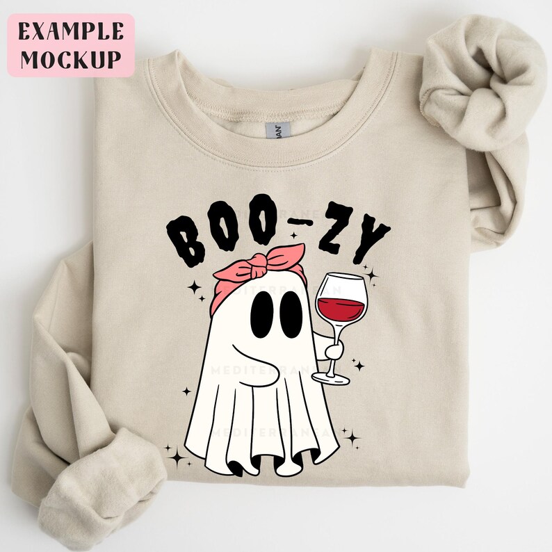 Boozy Ghost Wine Halloween PNG, Halloween Ghost Digital Art, Funny ...