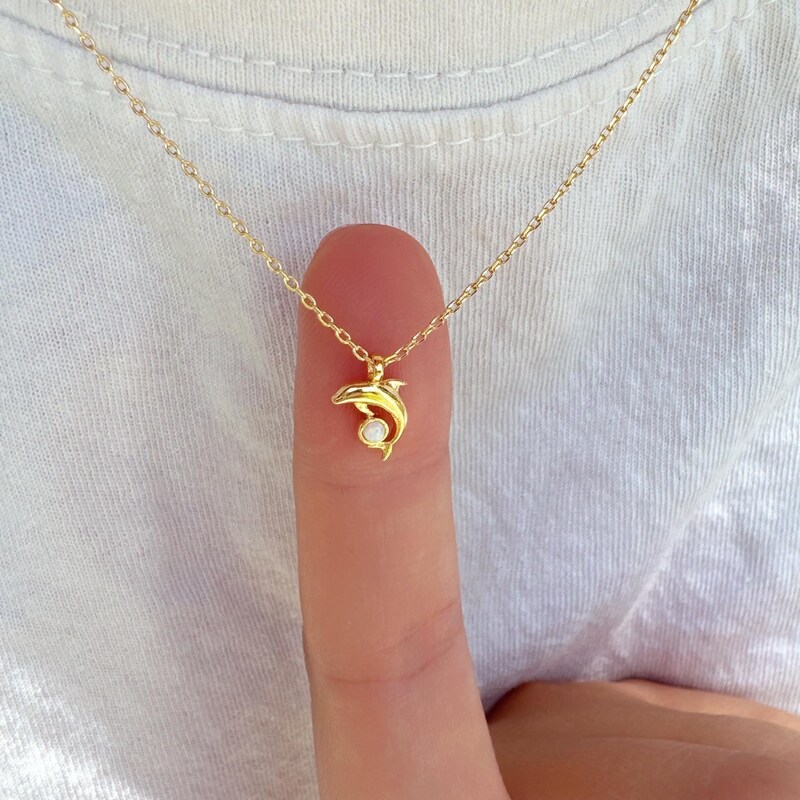 Stone Bead Seashell Necklace - Etsy